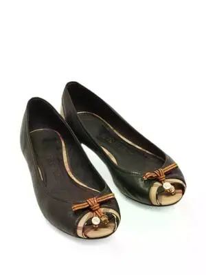 Burberry Peep-toe Ballet Flats