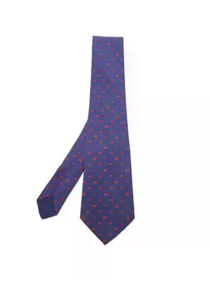 Hermès Maillon H Tie - Blue