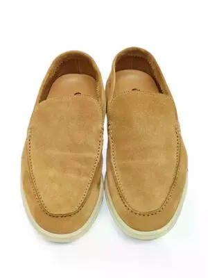 Loro Piana Summer Walk Suede Loafers - Brown