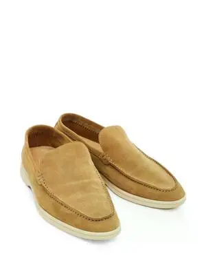 Loro Piana Summer Walk Suede Loafers - Brown