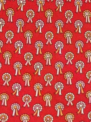 FERRAGAMO Prize Ribbon Print Tie