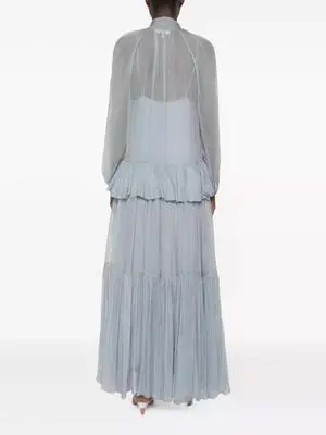 Chloé Ruffled Silk-mousseline Maxi Dress