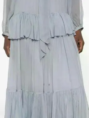 Chloé Ruffled Silk-mousseline Maxi Dress