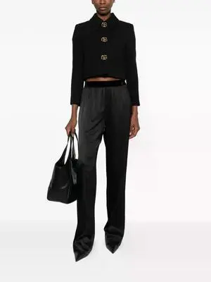 Gucci Logo Button Cropped Jacket