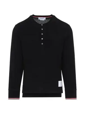 Thom Browne Button-placket Long-sleeve T-shirt