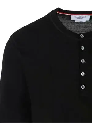 Thom Browne Button-placket Long-sleeve T-shirt
