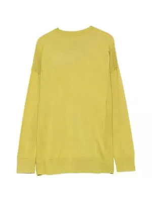Alpha Studio Crew Neck Side-slit Sweater