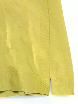 Alpha Studio Crew Neck Side-slit Sweater