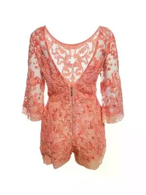 Elie Saab Embellished Lace-trim Playsuit