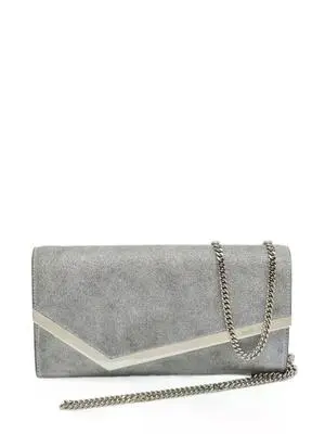 JIMMY CHOO Emmie Glitter Clutch Bag - Silver