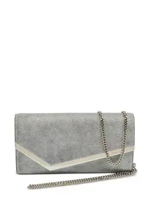 JIMMY CHOO Emmie Glitter Clutch Bag - Silver
