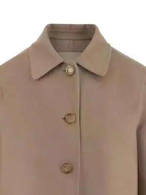 Valentino Garavani Logo-button Pocket-detail Coat