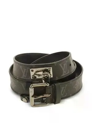 LOUIS VUITTON Monogram Eclipse Canvas Belt - Black