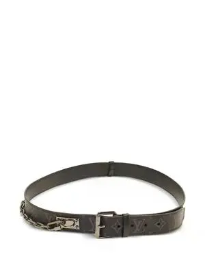 LOUIS VUITTON Monogram Eclipse Canvas Belt