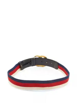 Gucci Double G Sylvie Web Stripe Belt
