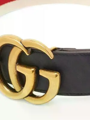 Gucci Double G Sylvie Web Stripe Belt