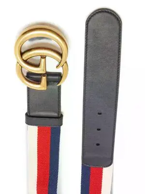 Gucci Double G Sylvie Web Stripe Belt