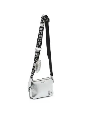 Karl Lagerfeld Silver Tone Cross Body Bags
