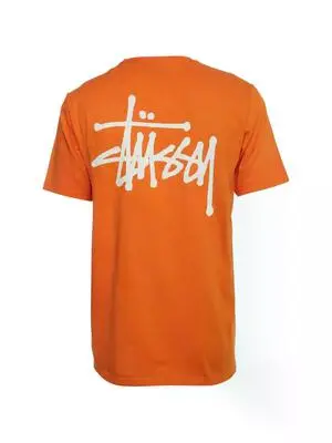 StÜssy Logo-print Crew-neck T-shirt - Orange