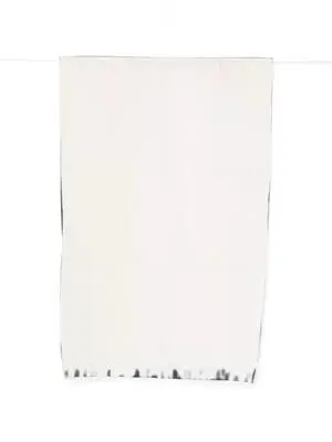 D'ANIELLO Check Fringed Scarf - Neutrals