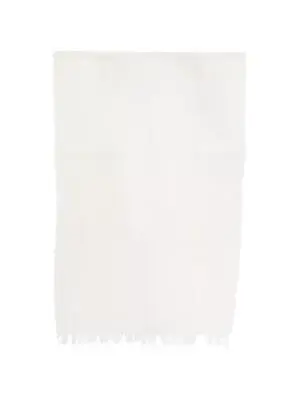 D'ANIELLO Check Fringed Scarf - Neutrals