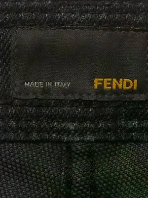 Fendi Coated Slim Fit Low-rise Jeans