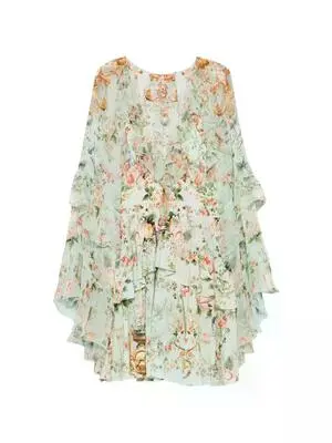 Camilla Floral Print Ruffled Mini Dress