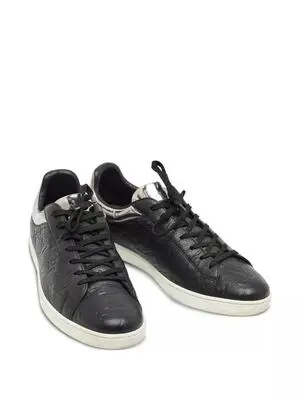 LOUIS VUITTON Leather Monogram Sneakers - Black