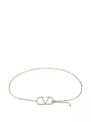 Valentino Garavani Crystal-embellished Vlogo Signature Chain Belt