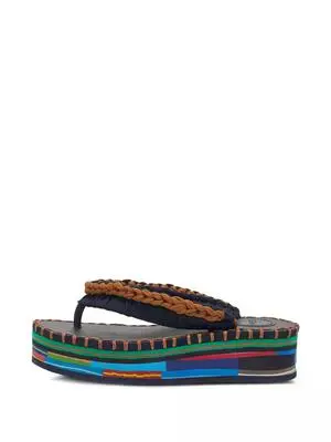 Chloé Braided Strap Platform Thong Flip-flops