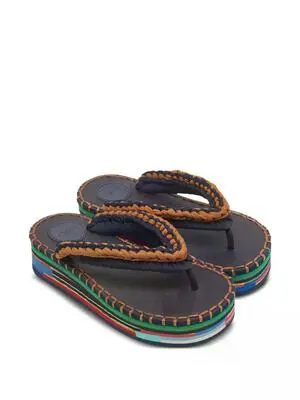 Chloé Braided Strap Platform Thong Flip-flops