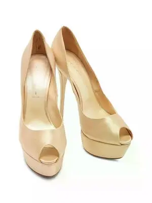 Casadei Peep-toe Platform Stiletto Pumps