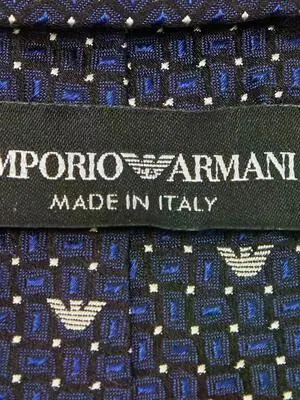Emporio Armani Logo Jacquard Neck Tie - Blue