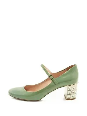 Miu Miu Mary Jane Crystal-embellished Pumps