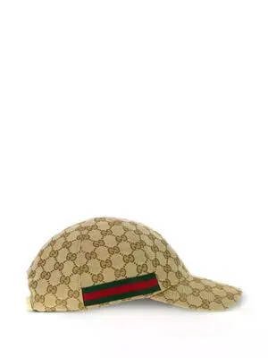 Gucci Gg Canvas Baseball Cap With Web Stripe