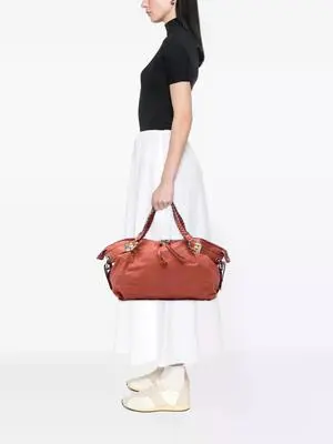 Gucci Leather Bamboo Bar Tote Bag
