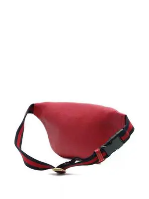 Gucci 2016-2026 Small Grained Calfskin Web Logo Belt Bag