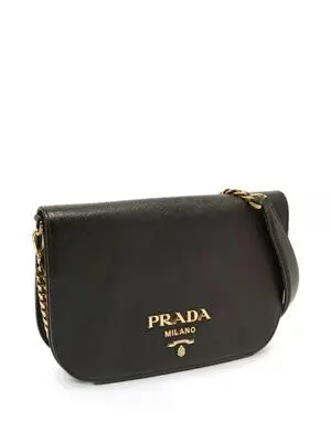 Prada Flap Saffiano Lux Leather Mini Crossbody Bag