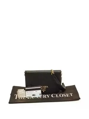 Prada Flap Saffiano Lux Leather Mini Crossbody Bag