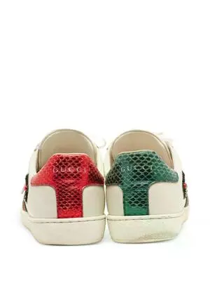 Gucci Ace Low-top Sneakers With Crystal Embellishments