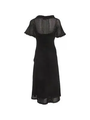 Dior Crochet V-neck Midi Dress