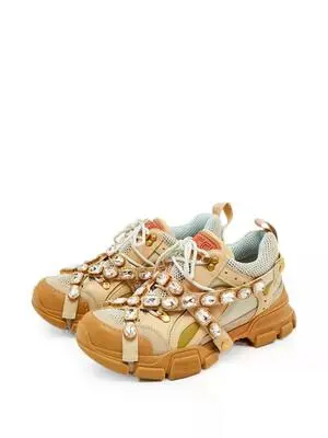 Gucci Flashtrek Crystal-embellished Sneakers