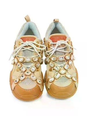Gucci Flashtrek Crystal-embellished Sneakers