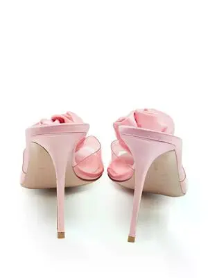LE SILLA Rosette Detail Pointed-toe Stiletto Sandals - Pink