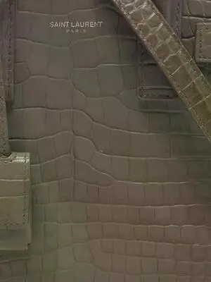Saint Laurent Sac De Jour Crocodile-embossed Tote Bag