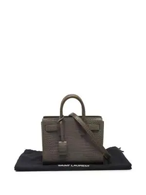 Saint Laurent Sac De Jour Crocodile-embossed Tote Bag