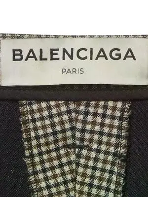Balenciaga Plaid Ankle Zip Trousers