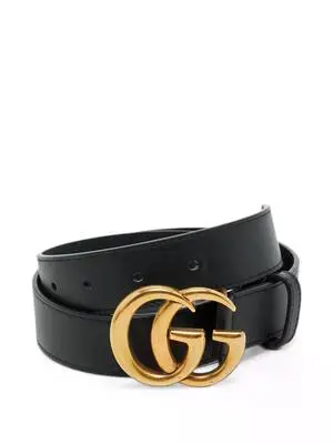 Gucci Gg Marmont Buckle Belt - Black
