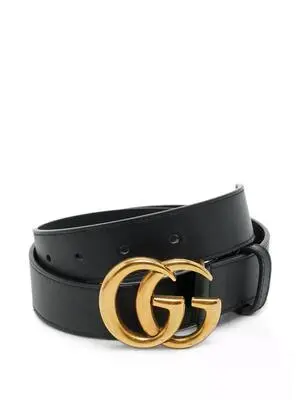 Gucci Gg Marmont Buckle Belt - Black