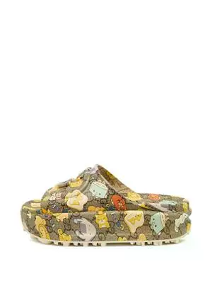 Gucci Pikarar Gg Supreme Platform Sandals